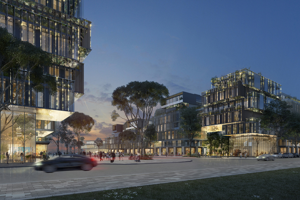 Le Mail central et le quartier des villas de « La Perle du Lac ...